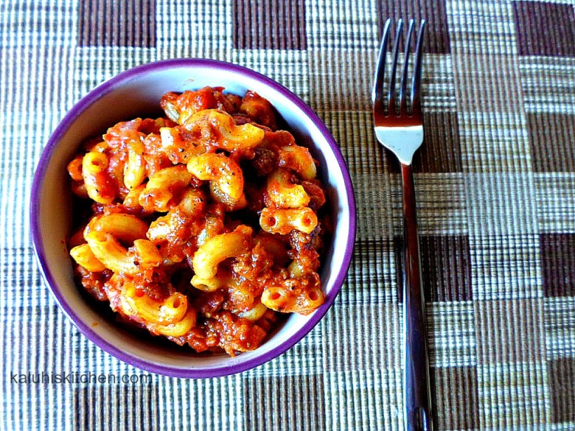 Minced Beef and Tomato Macaroni