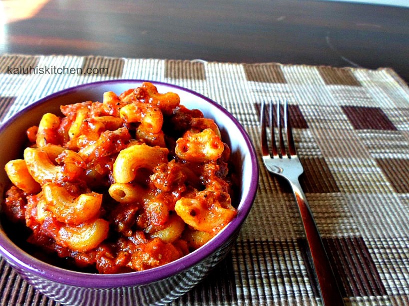 Minced Beef and Tomato Macaroni
