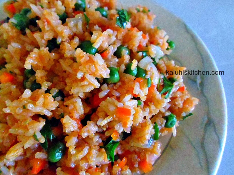Peas and Red Bell Pepper Fried Rice
