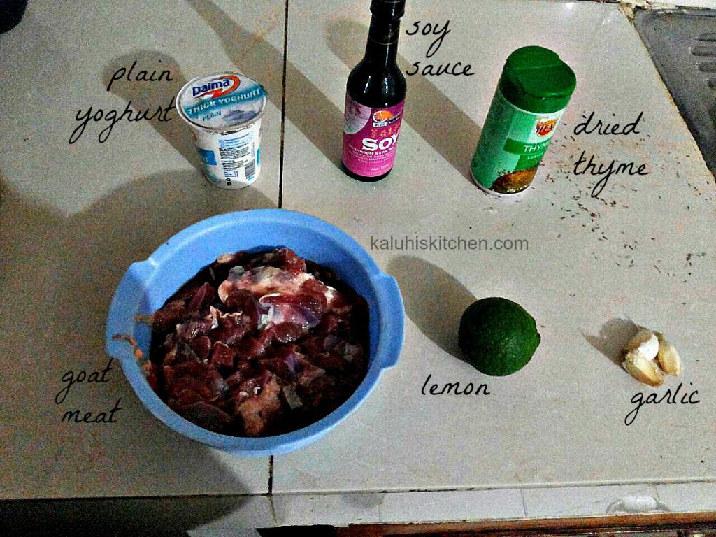 Thyme and Garlic Dry Fry Goat Meat