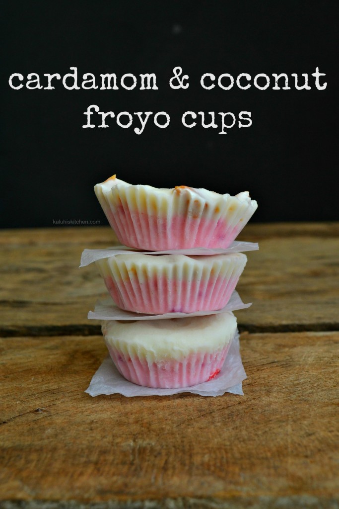 Nutty Cardamom and Coconut Froyo cups