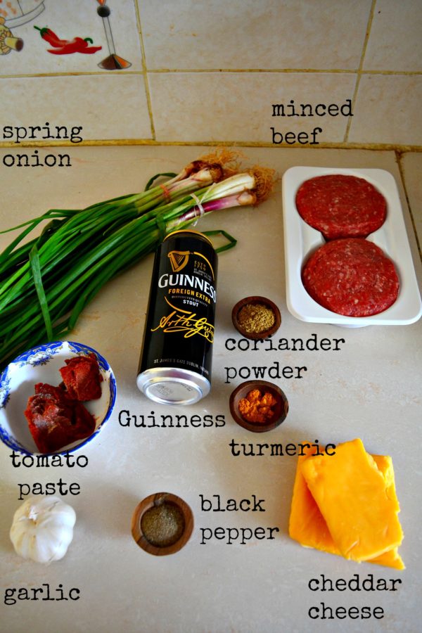 Cheesy Guinness Beef Samosas