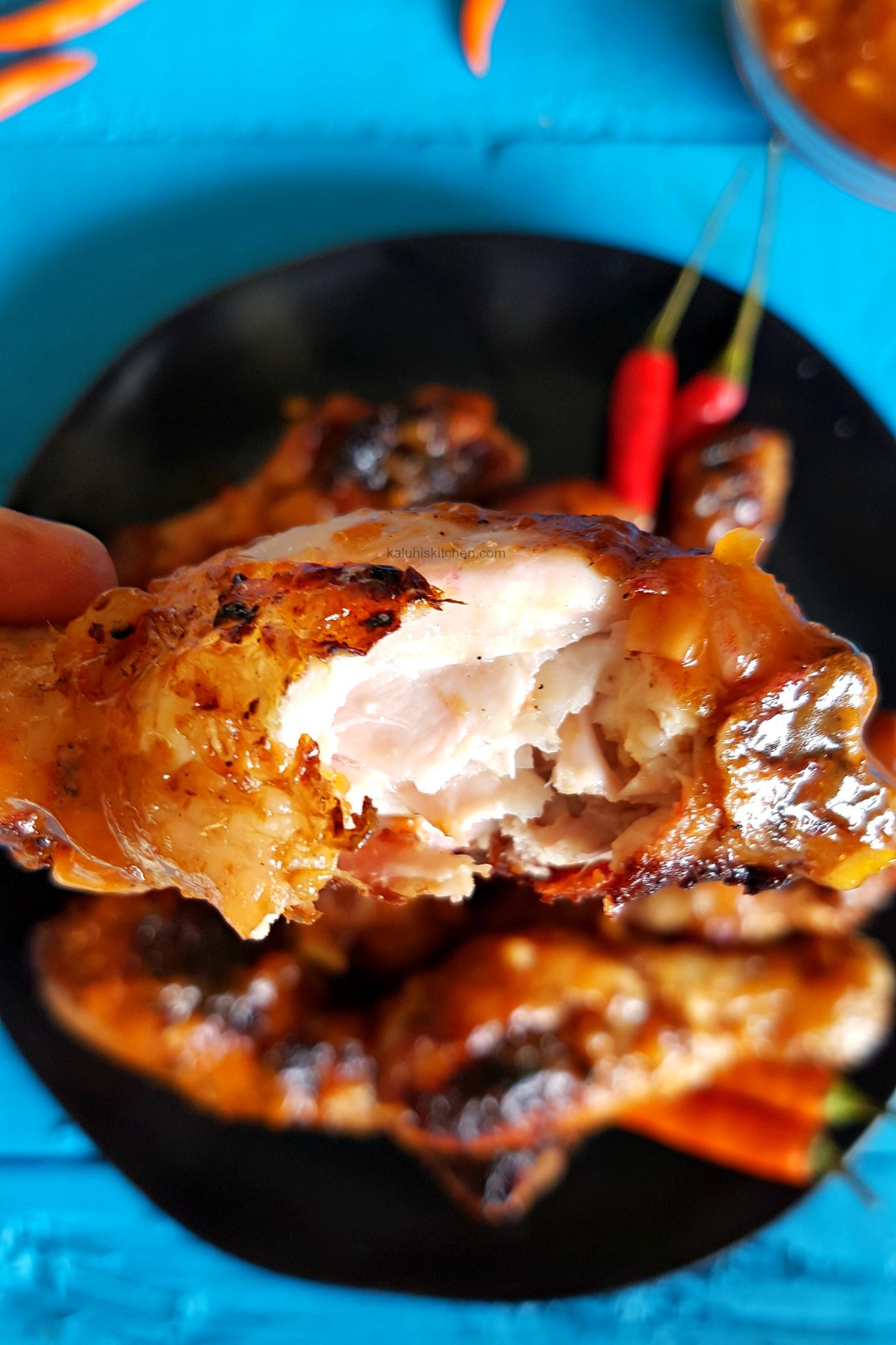 Mala Marinated Kuku Choma with a Mango Habanero BBQ Sauce