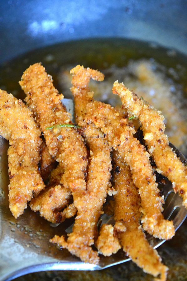 Ginger Thyme Chicken Fingers with Sweet Chili Mustard Dip