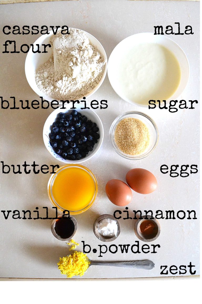 Lemon Blueberry Muhogo Pancakes