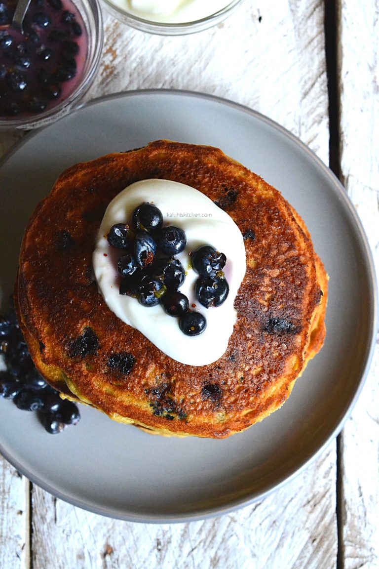 Lemon Blueberry Muhogo Pancakes – Kaluhi's Kitchen