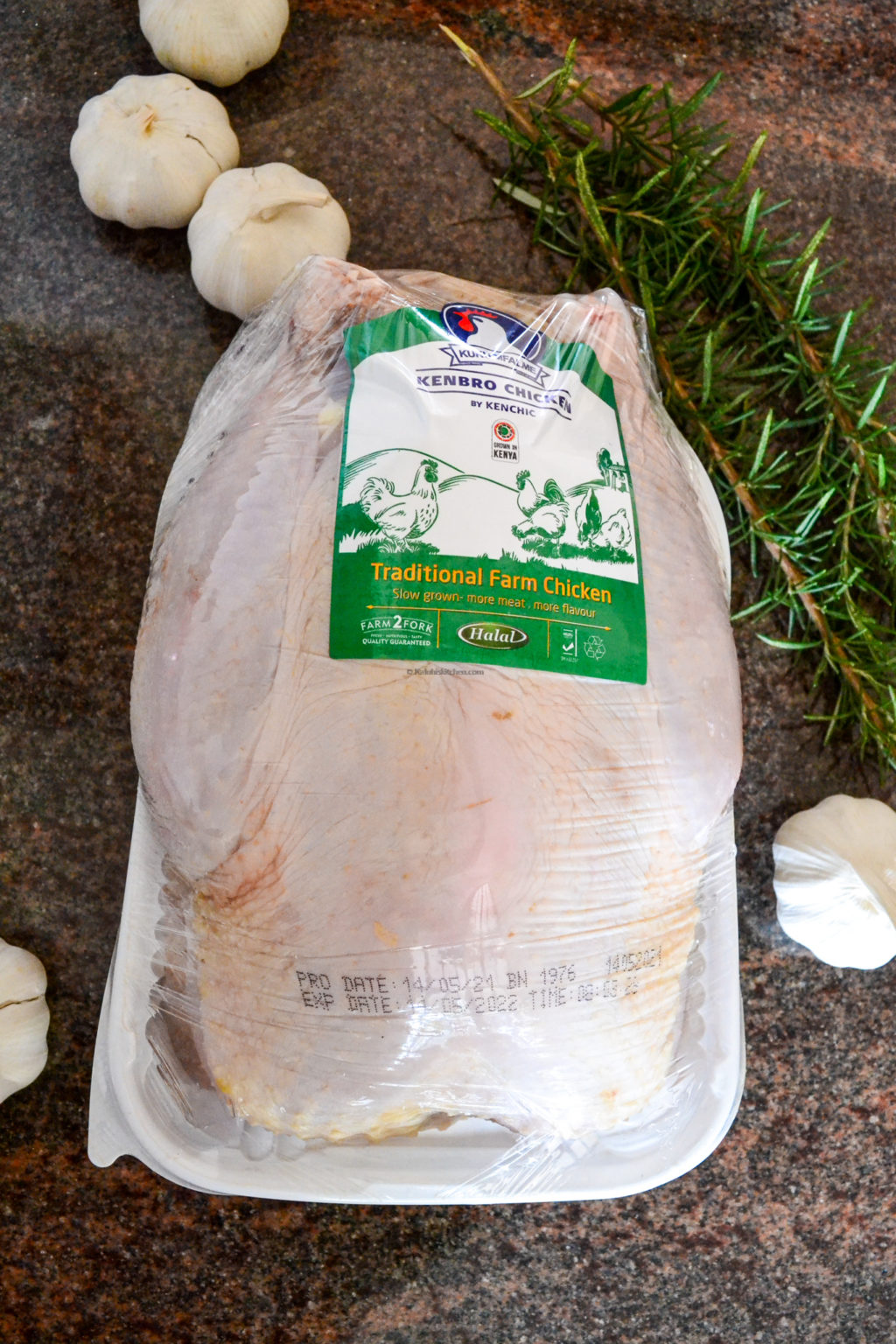 Roasted Garlic and Rosemary Kuku Kinyeji