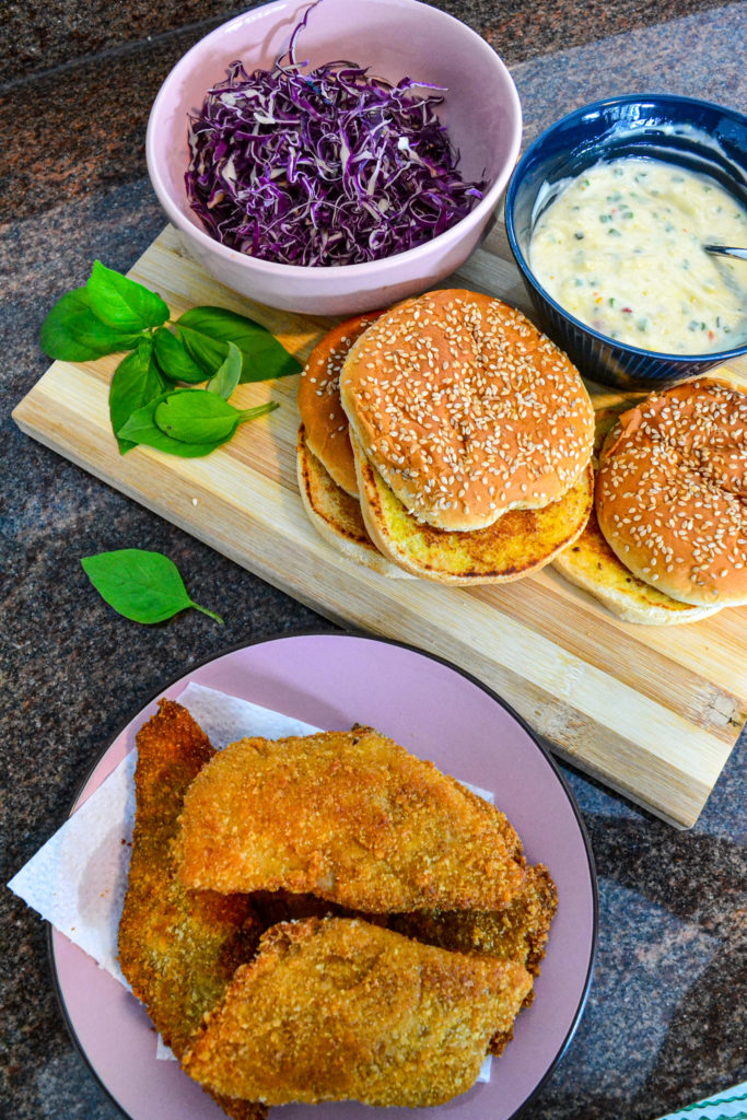 Fish Sandwich with a Honey Lime Aioli