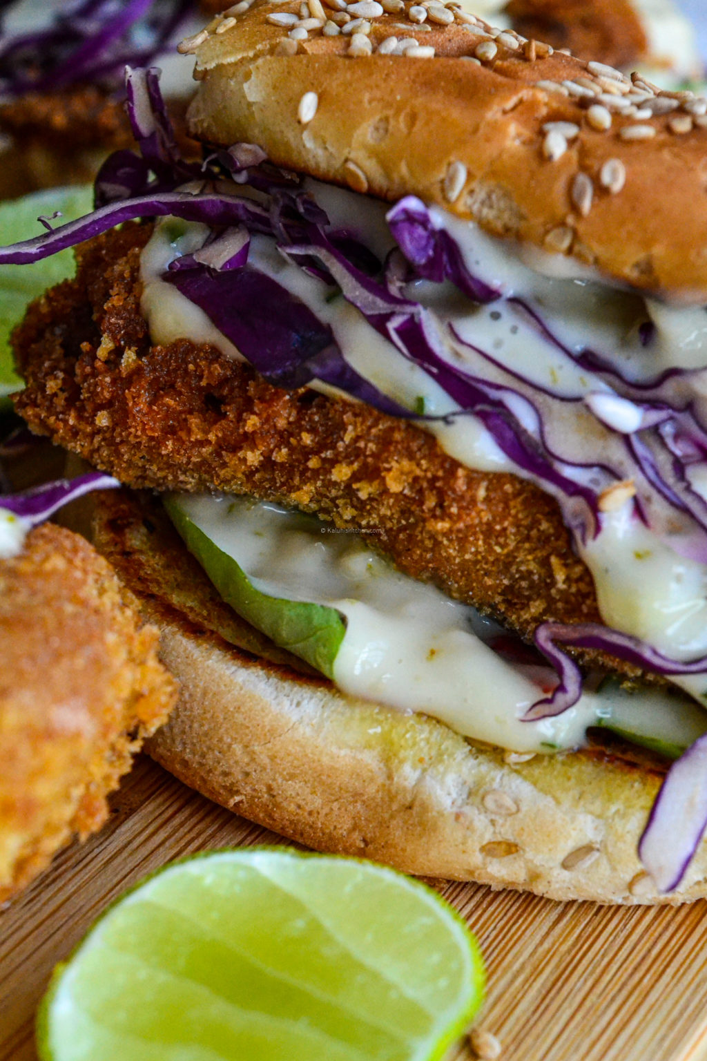 Fish Sandwich with a Honey Lime Aioli