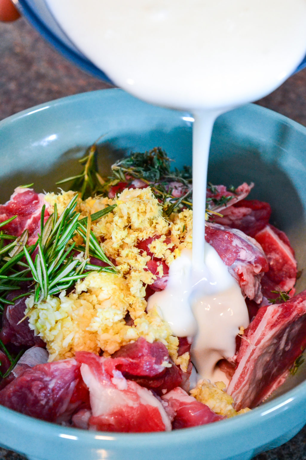 Garlic Thyme Mala-Marinated Mbuzi Dry Fry