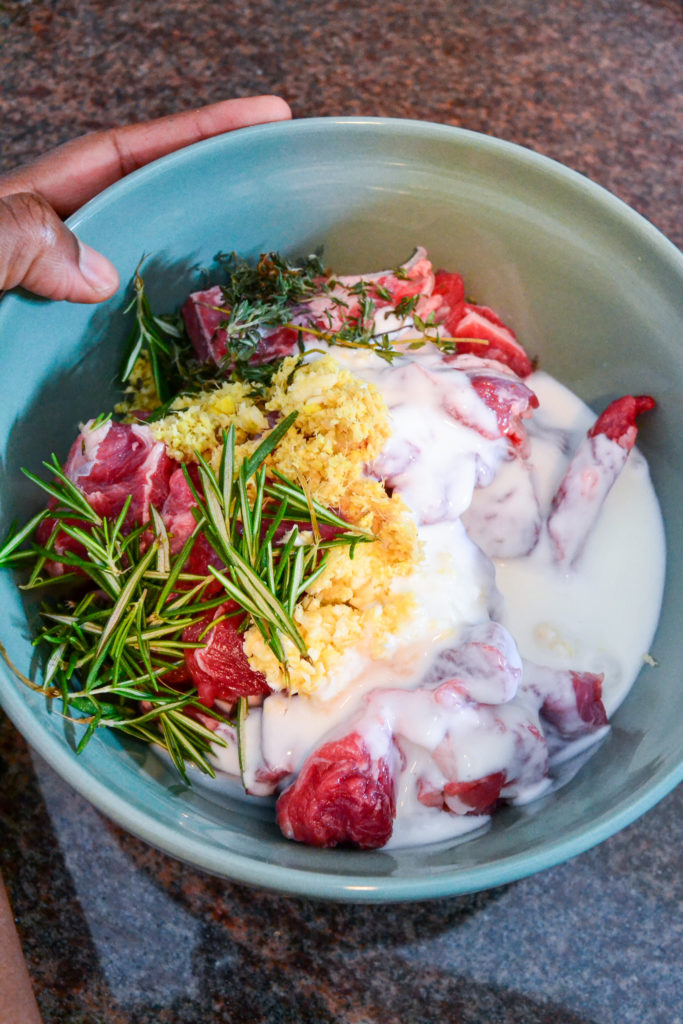 Garlic Thyme Mala-Marinated Mbuzi Dry Fry