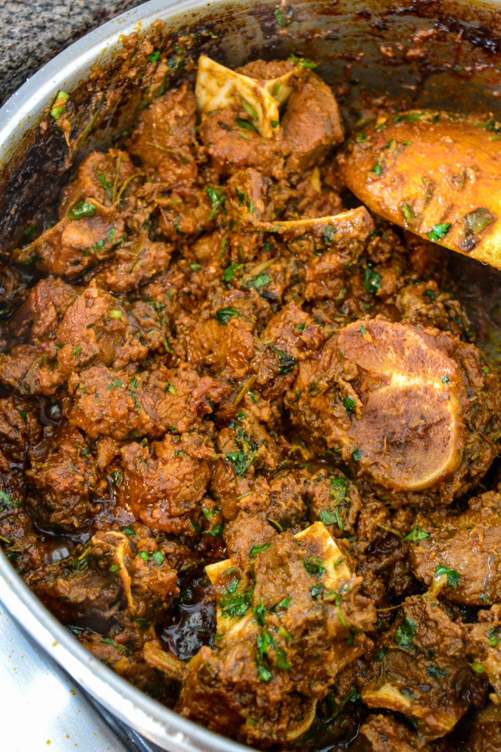 Garlic Thyme Mala-Marinated Mbuzi Dry Fry