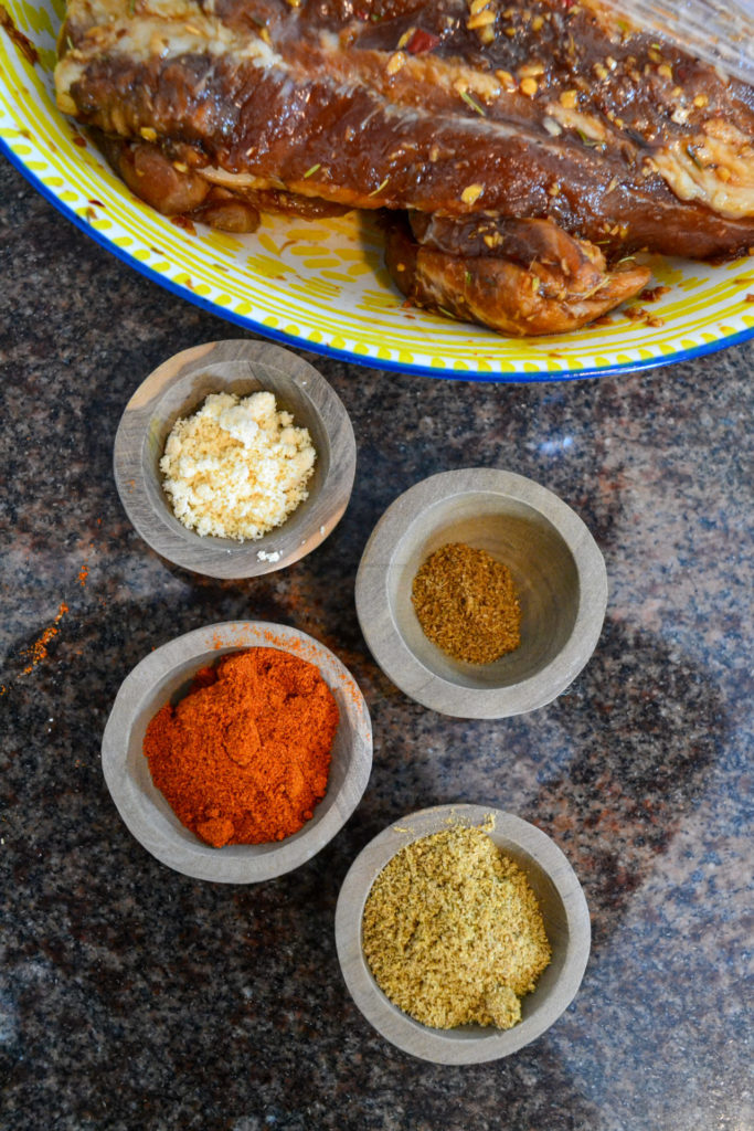 Sticky Pork Ribs with Mango BBQ sauce